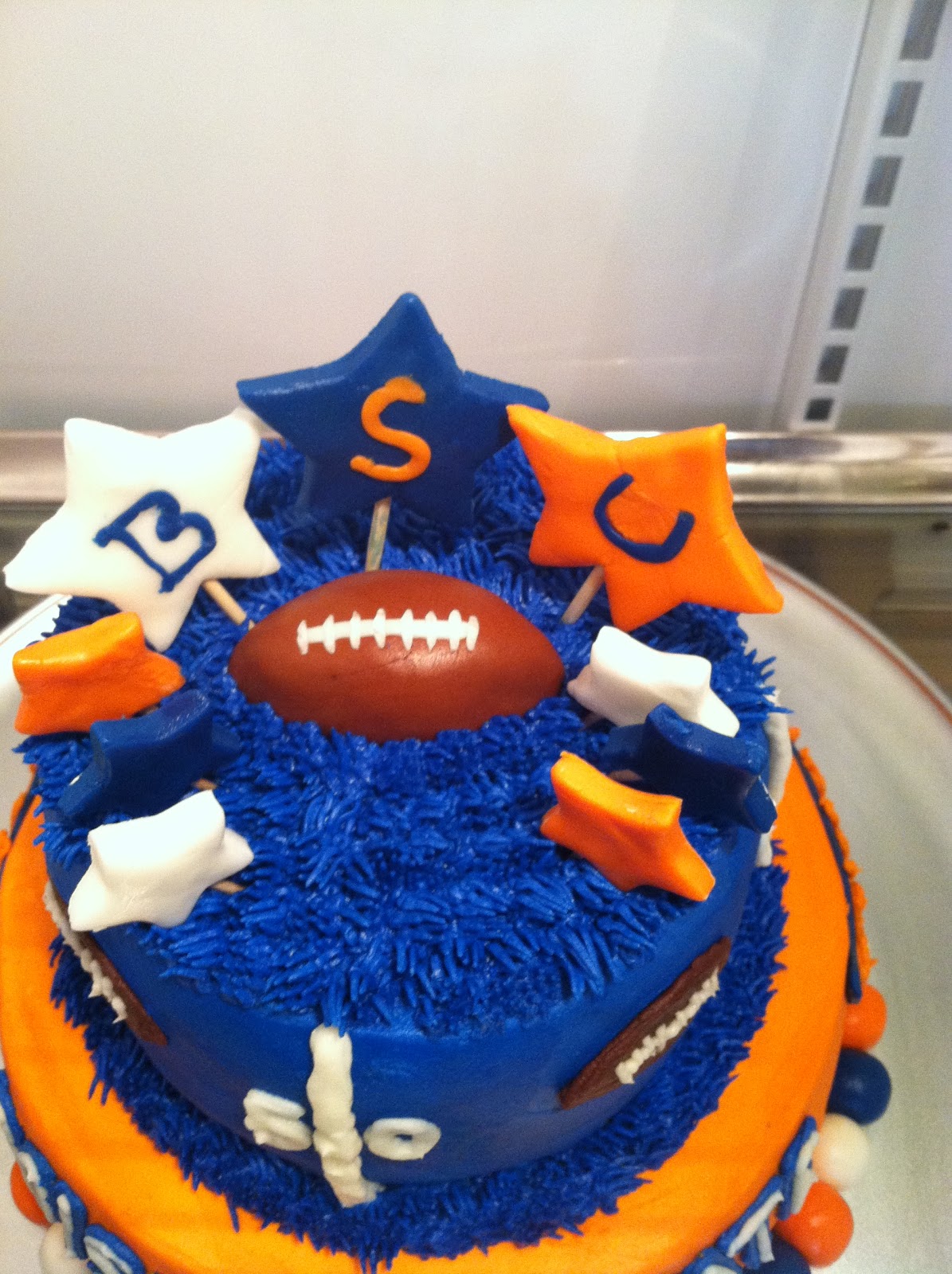 Cat's Cake Creations: Boise State Broncos Football Celebration Cake